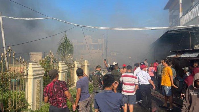 Pasar Girian Bitung Sulawesi Utara Terbakar, Lapak para Pedagang Rata - Tribunmanado.co.id