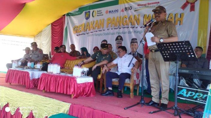 Limi Mokodompit Buka Gerakan Pangan Murah di Desa Kinomaligan Bolmong Sulawesi Utara ...