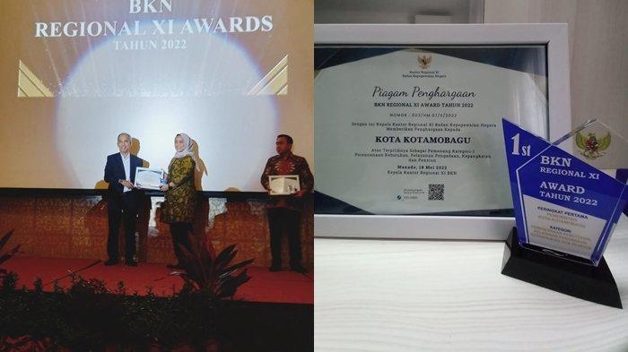 Pemerintah Kota Kotamobagu Raih Penghargaan Peringkat 1 BKN Award - Tribunmanado.co.id