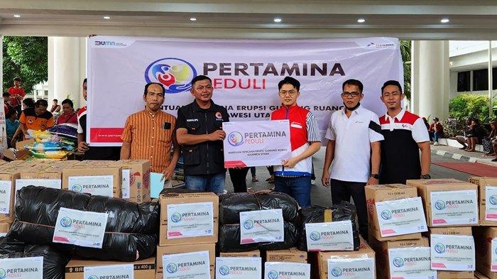 Pertamina Patra Niaga Sulawesi Kembali Salurkan Bantuan untuk Korban Erupsi Gunung Ruang ...