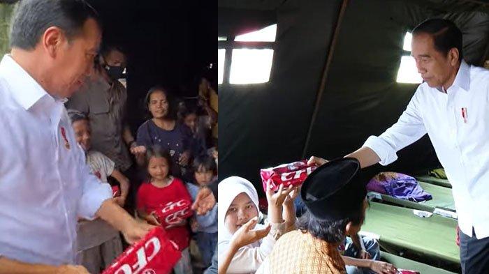 Potret Jokowi Bagikan Ayam Goreng di Tenda Korban Gempa Cianjur, Disambut Bahagia Anak-anak ...