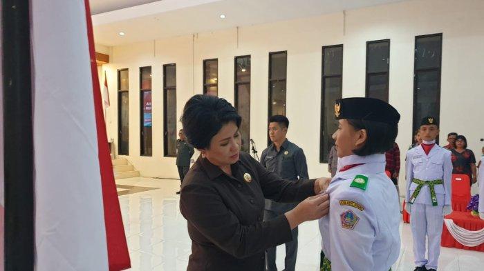 30 Paskibraka Kabupaten Sitaro Sulawesi Utara Dikukuhkan Evangelian Sasingen - Tribunmanado.co.id