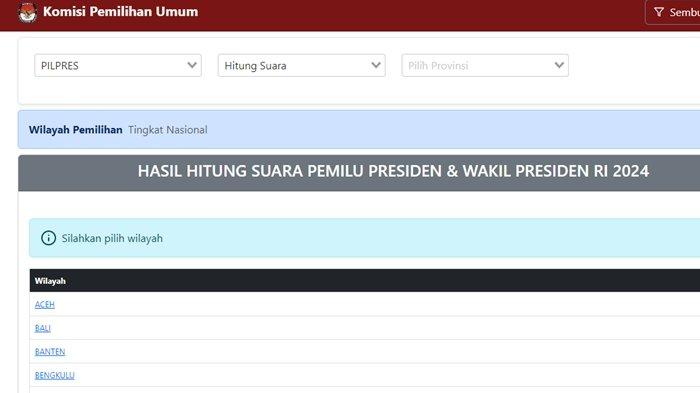 Grafik Sirekap Pemilu 2024 Dihentikan, KPU Dinilai Semakin Tak Bisa Dipercaya - Tribunmanado.co.id