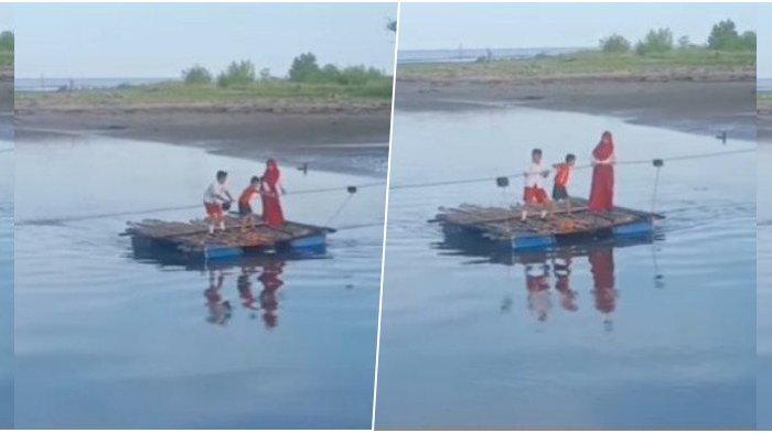 Viral Siswa SD Naik Rakit ke Sekolah, Hal ini Terpaksa Dilakukan karena ...