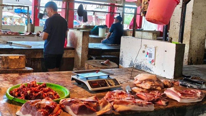 Harga Kiloan Daging Babi di Pasar Bersehati Manado Sulut Turun - Tribunmanado.co.id