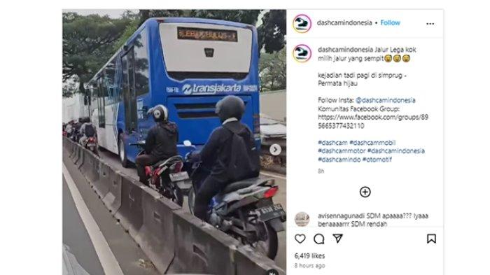 Viral Jalur Bus Transjakarta Macet, Ratusan Kendaraan Terjebak padahal Jalur Umum Longgar ...