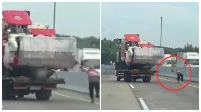 Viral Truk Berjalan Sendiri di Tol, Sang Sopir Pontang-panting Mengejar ...