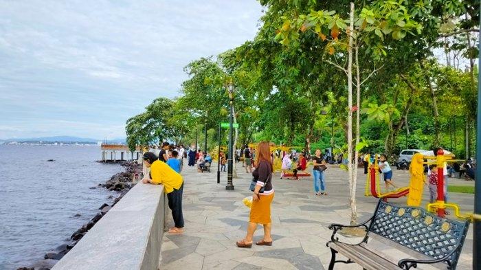 Wisata Manado, Malalayang Beach Walk Sesak di Hari Minggu, Pengunjung ...