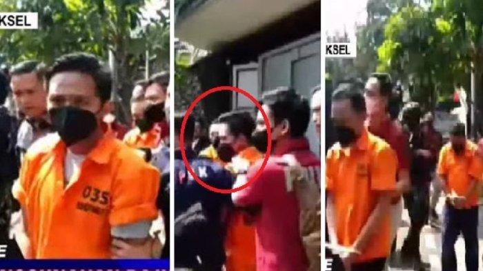 Potret Bharada E Bertemu Kuat Maruf dan Brigadir Ricky Rizal, Pakai Baju Tahanan, Tatap Muka ...