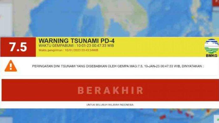 BMKG Cabut Status Peringatan Dini Tsunami Akibat Gempa Magnitudo 7.9 di Maluku - Tribunmanado.co.id