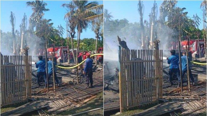 Kebakaran di Tinambung Polman Sulawesi Barat, 6 Rumah Ludes, Kerugian Capai Rp200 Juta ...
