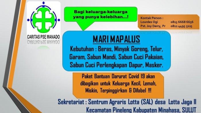 Caritas PSE Manado Hadapi Dampak Ekonomi Covid-19, Ajak Mari Mapalus ...