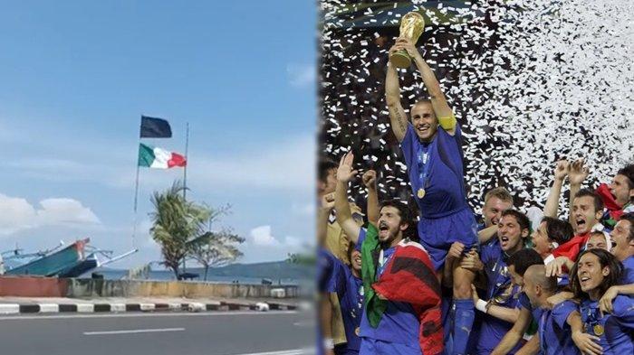 Euforia Piala Dunia 2022, Bendera Italia Dikibarkan Bersama dengan Kain ...