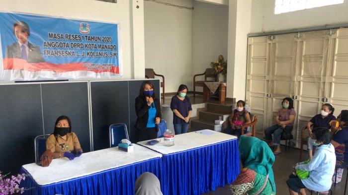 Franseska Kolanus Reses Pakai Protokol Covid-19, Salurkan 600 Paket ...