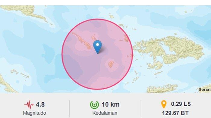 Gempa Terkini Jumat 13 Januari 2023, Pusat Guncangan di Laut Kekuatan Magnitudo 4,8, Ini Info ...