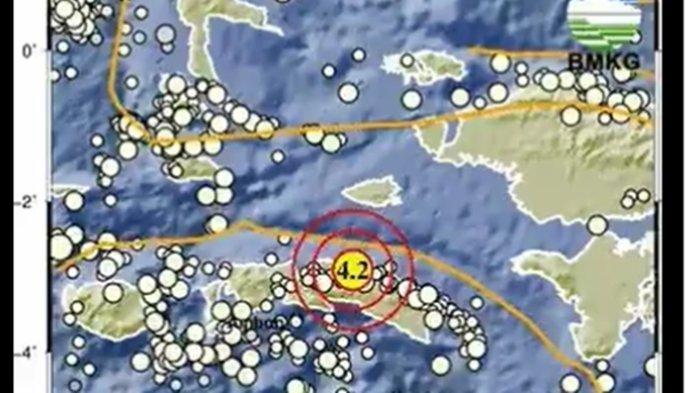 Gempa Bumi Magnitudo 4,2 SR Guncang Maluku Senin Sore - Tribunmanado.co.id