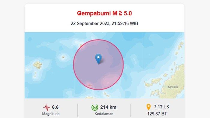 Gempa Bumi Magnitudo 6,6 Guncang Maluku Jumat Malam, BMKG: Tidak Berpotensi Tsunami ...
