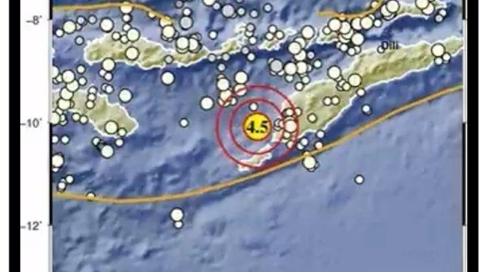 Gempa Magnitudo 4,5 Guncang NTT Senin Pagi, BMKG: Pusat Gempa di Laut - Tribunmanado.co.id