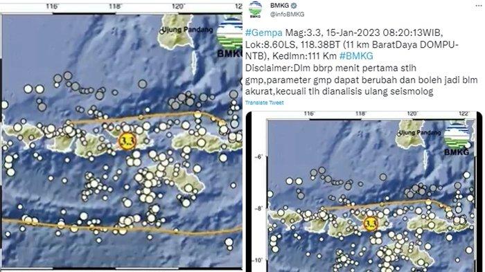 Gempa Terkini Pagi Ini Minggu 15 Januari 2023, Baru Saja Guncang di Darat, Berikut Info BMKG ...
