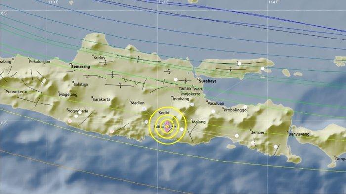 Gempa Guncang Jawa Timur Selasa 5 April 2022, Baru Saja Terjadi di Darat, Berikut Info BMKG ...