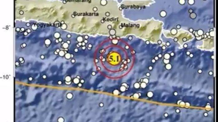 Gempa Bumi Magnitudo 5,1 Guncang Jawa Timur Selasa Siang, BMKG: Tidak Berpotensi Tsunami ...