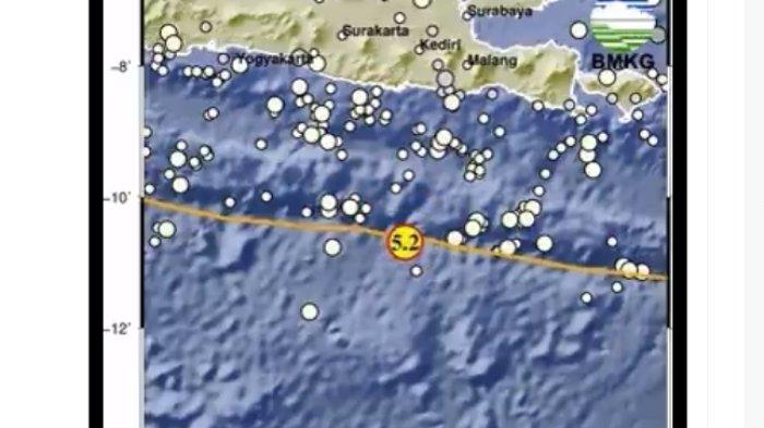 Gempa Magnitudo 5.2 SR Kamis 19 Januari 2023, Baru Saja Guncang Jatim, Berikut Info Terkini BMKG ...