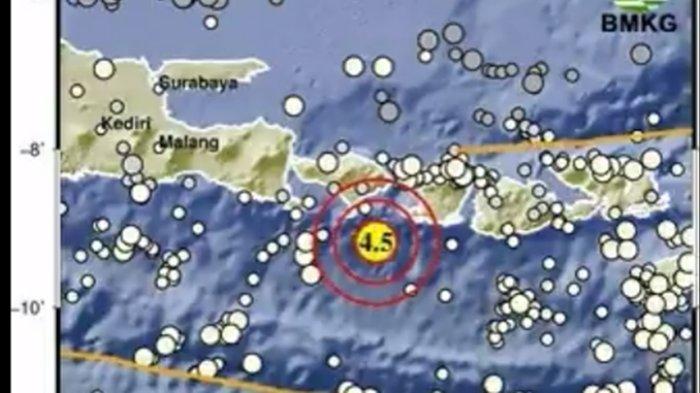 Gempa Terkini Magnitudo 4,5 Guncang Bali Senin 16 Januari 2023 Malam, Titik Episenter di Laut ...