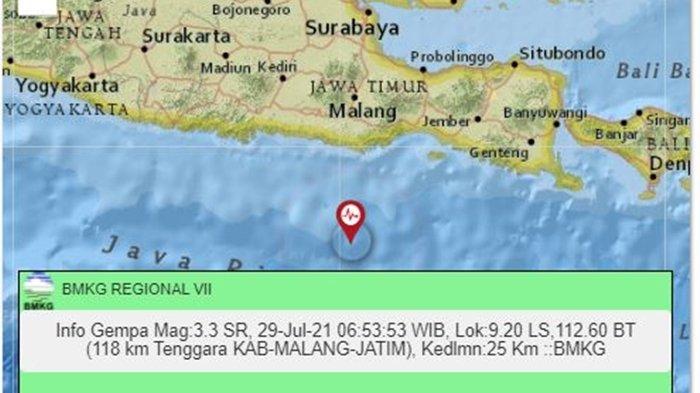 Gempa Terkini Pagi Ini Kamis 29 Juli 2021 di Wilayah Jawa Timur, Berikut Info Magnitudo dan ...