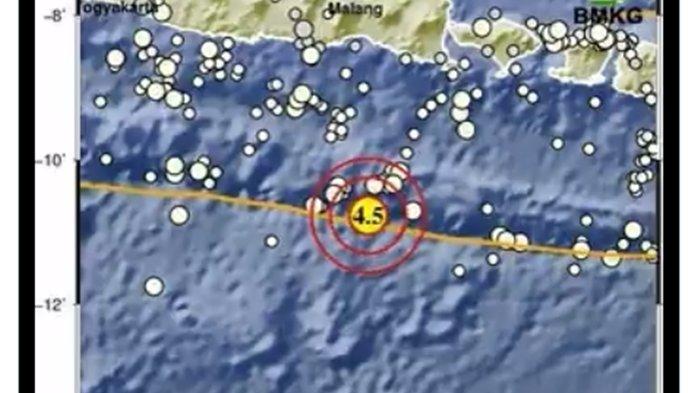 Gempa Terkini Guncang Jawa Timur Rabu Sore, BMKG: Magnitudo 4,5 - Tribunmanado.co.id