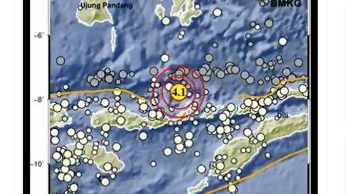 Gempa Bumi Terkini Guncang Wilayah NTT Sabtu Malam, BMKG: Magnitudo 4,1 - Tribunmanado.co.id