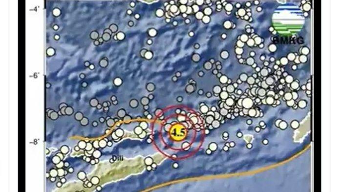 Info BMKG Gempa Bumi Magnitudo 4,5 Guncang Wilayah Maluku Selasa Siang - Tribunmanado.co.id