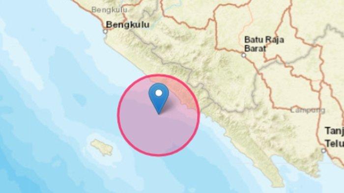 Gempa Magnitudo 4,9 SR Guncang Bengkulu Senin Malam, Guncangan Skala MMI II di Tanjung Sakti ...