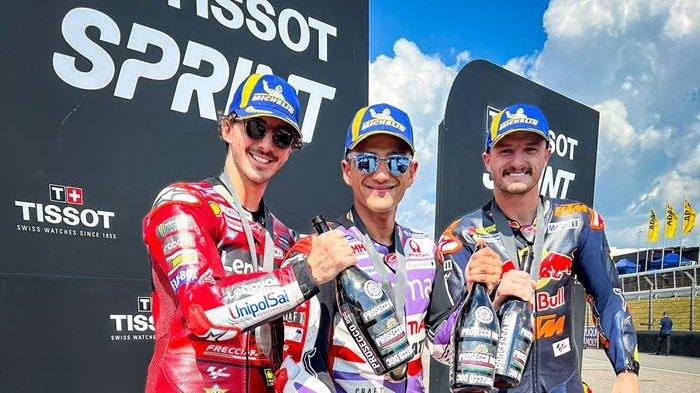 Jorge Martin Juara Sprint Race MotoGP Jerman 2023, Pecco Bagnaia Ke-2, Marc Marquez Ke-11 ...