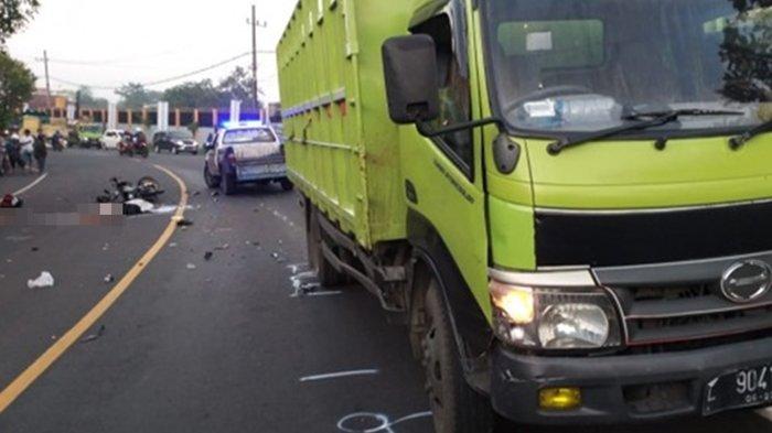 Kecelakaan Mau Tadi Pagi, Seorang Pemotor Tewas Usai Tabrak Truk Ditikungan, Korban Terlalu ke ...