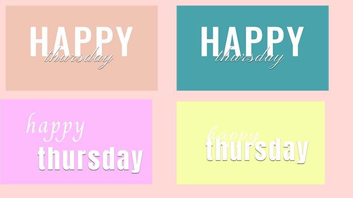 Kartu Ucapan Selamat Hari Kamis dengan Tema Simple dan Warna Pastel ala ...