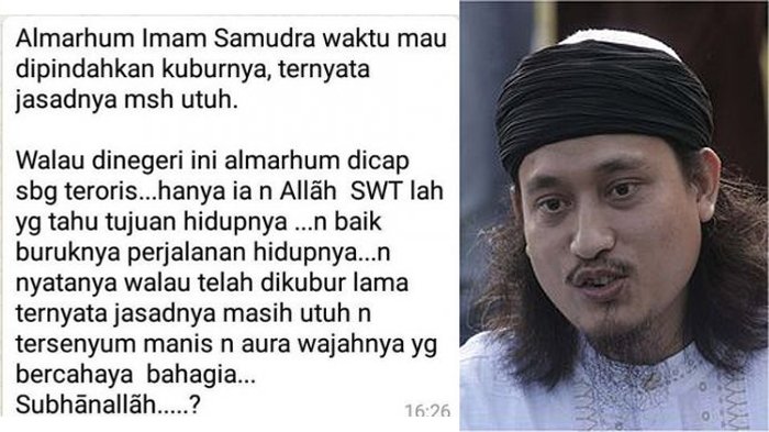 Video Jenazah Imam Samudra Adalah Hoaks, Ini Penjelasan dari Mabes ...