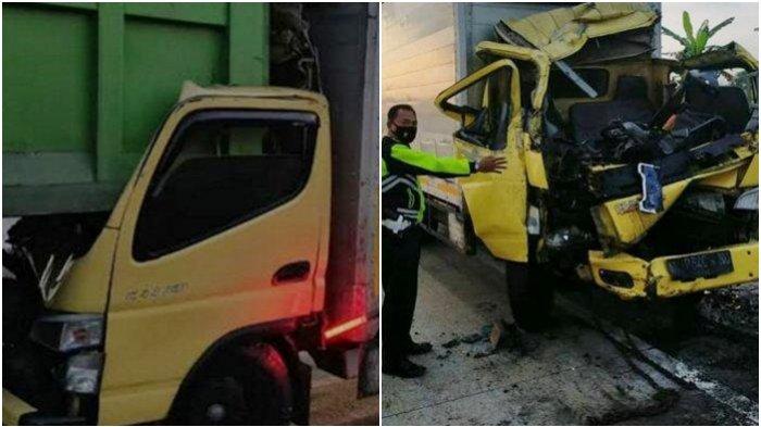 Kecelakaan Maut Tadi Pagi, Sopir Truk Box Tewas Seketika Setelah Tabrak Bagian Belakang Truk ...