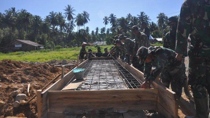 Plat Decker TMMD 107 Sudah Memasuki Tahapan Pengecoran - Tribunmanado.co.id