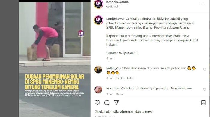 Polisi Periksa Dugaan Penimbunan BBM Solar di SPBU Manembo-Nembo Bitung Sulawesi Utara yang ...