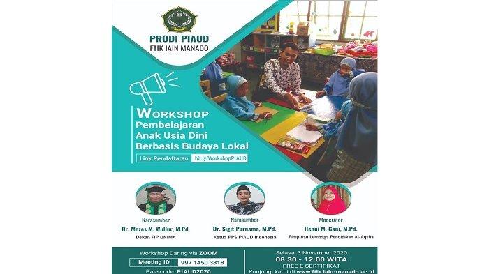 Program Studi PIAUD Gelar Workshop Pembelajaran Berbasis Budaya Lokal - Tribunmanado.co.id