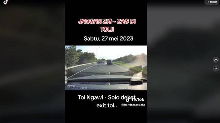 Video Viral Mobil Zig-zag di Jalan Tol Ngawi-Solo, Oleng hingga Tabrak Besi Pembatas ...