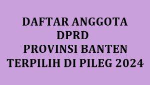 Daftar Lengkap Nama-nama Anggota DPR RI Provinsi Banten yang Terpilih 2024 - Tribunmanado.co.id