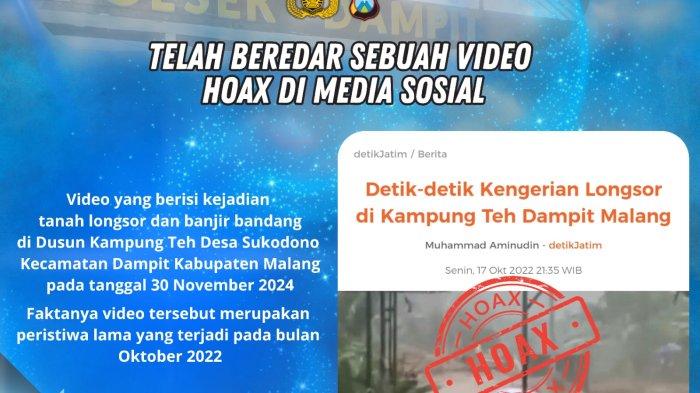 Video Banjir dan Longsor di Dampit Hoaks, BPBD Kabupaten Malang Minta ...