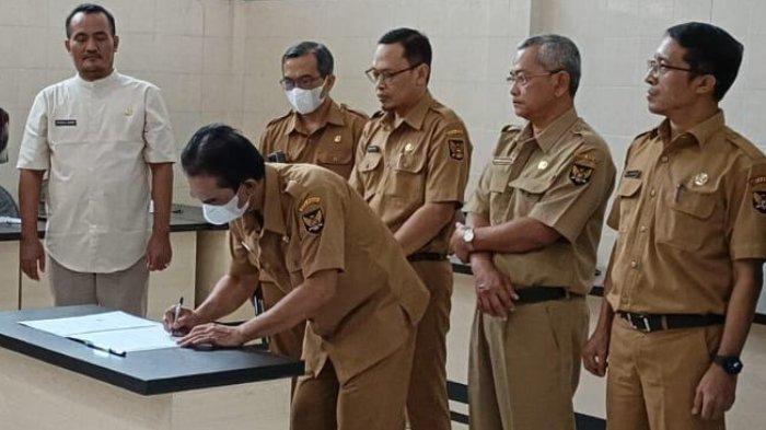 Tujuh OPD Pemkot Kediri Tandatangani Kerjasama Pemanfaatan Data Kependudukan - Tribunmataraman.com