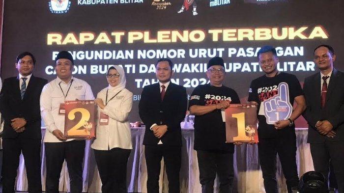 Hasil Pengundian Nomor Urut Pilkada Kabupaten Blitar 2024 : Petahana Dapat Nomor Urut 2 ...