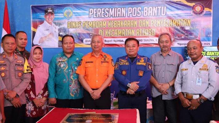 Sri Handoko Taruna Pj Bupati Nganjuk Resmikan Pos Bantu Dinas Damkar di Rejoso - Tribunmataraman.com