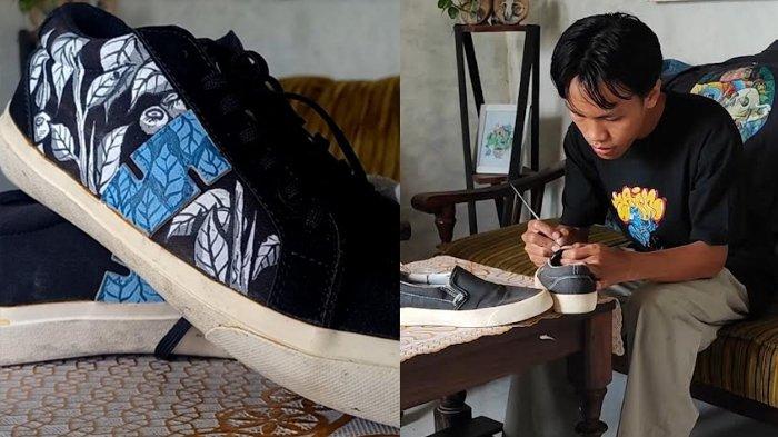 Sosok Aji, Alumni SMKN 2 Trenggalek yang Sepatu Lukis Buatannya Sering ...