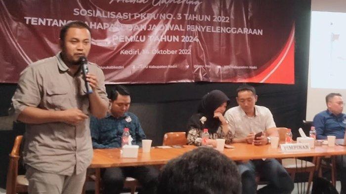 KPU Kabupaten Kediri Lakukan Sosialisasi Jadwal dan Tahapan Pemilu 2024 - Tribunmataraman.com