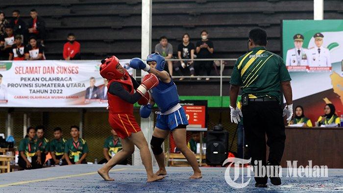 Berita Foto: Atlet Karo Borong Medali Emas Cabor Wushu Sanda di Porprov ...