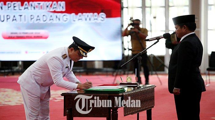 Berita Foto: Pj Gubernur Hassanudin: Sukseskan Pemilu 2024, Lantik Pj Bupati Padanglawas Edy ...